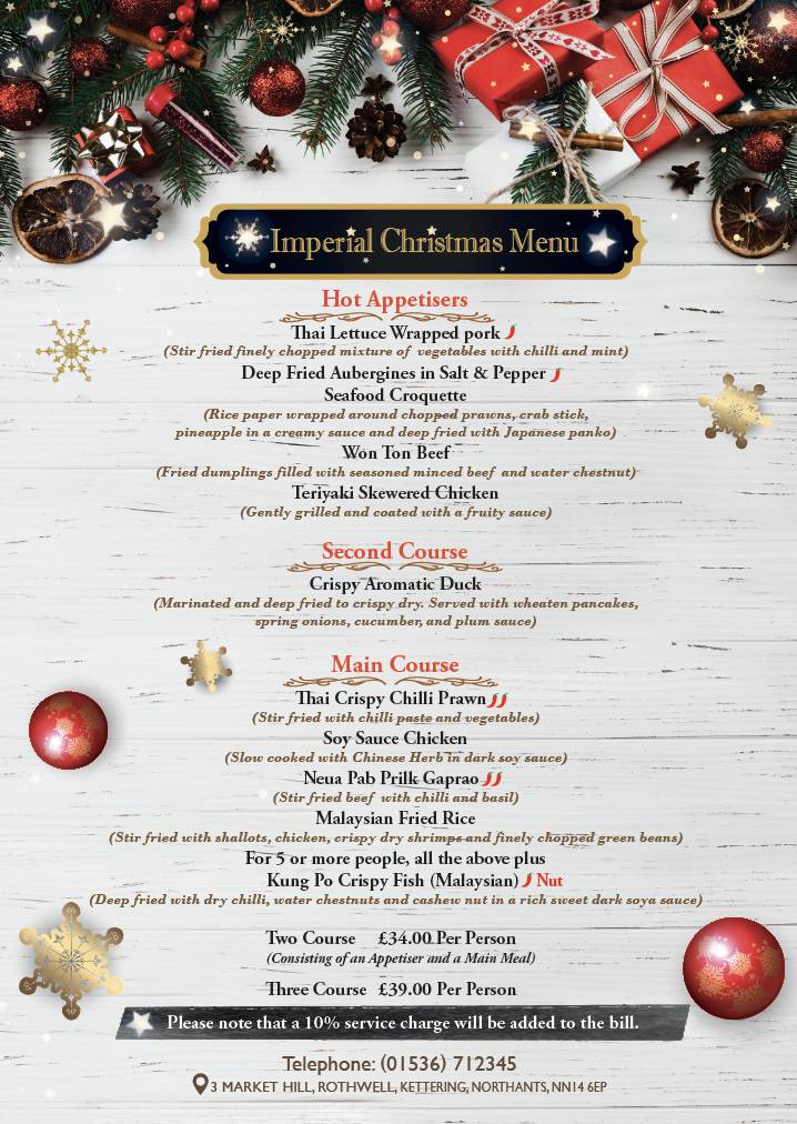 Menu at Thai Garden Cuisine restaurant, Rothwell