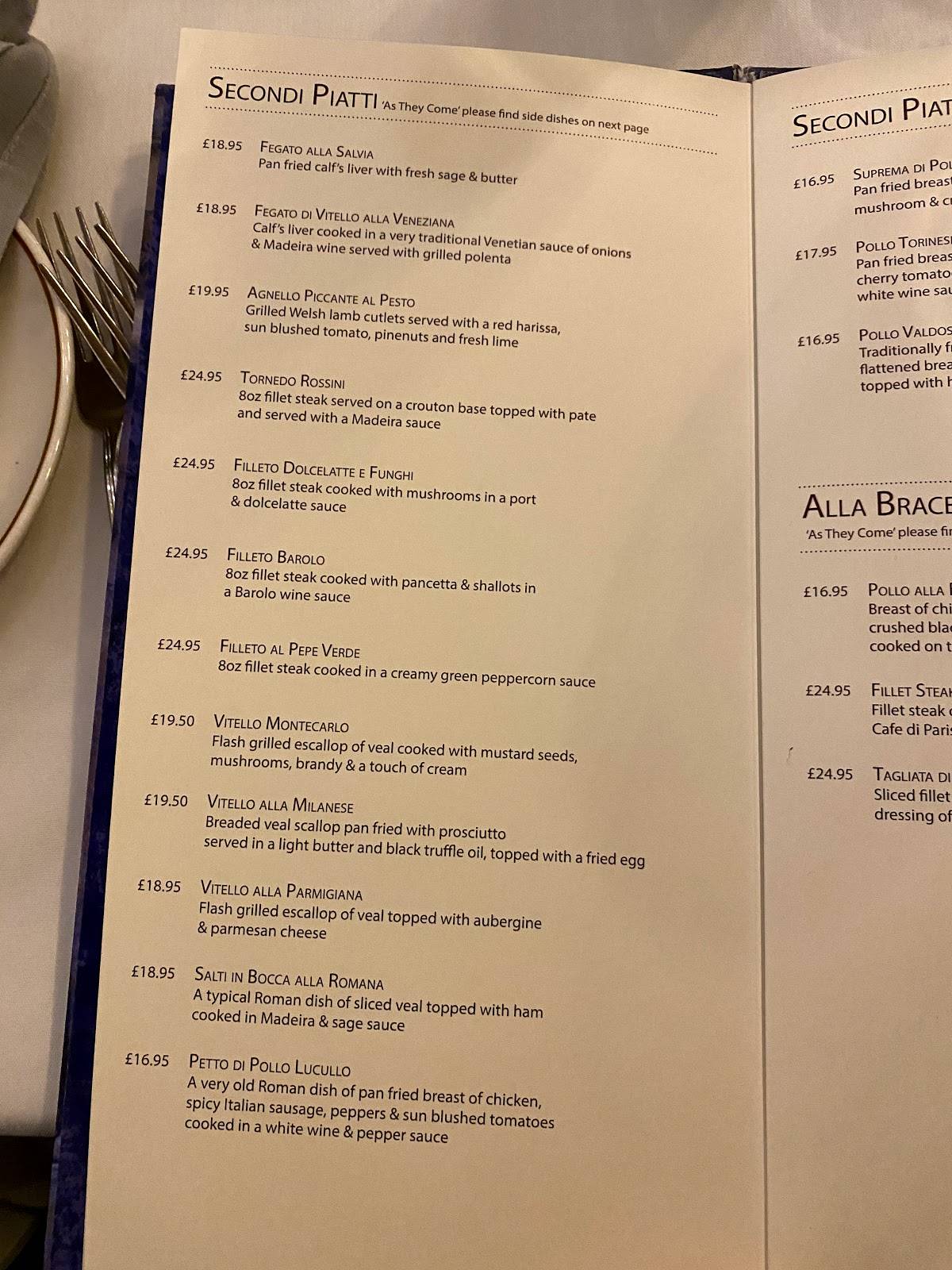 Menu at La Coppola Ristorante & Oyster Bar, Royal Leamington Spa