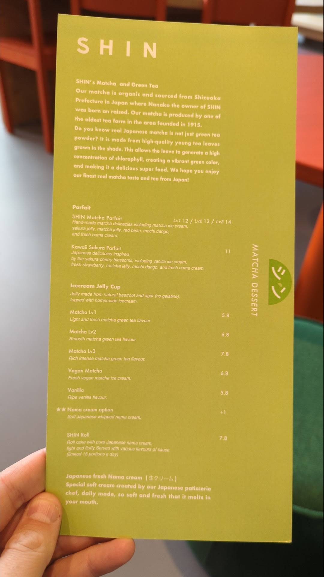 Speisekarte von SHIN - Traditional Japanese Flavours, Rotterdam