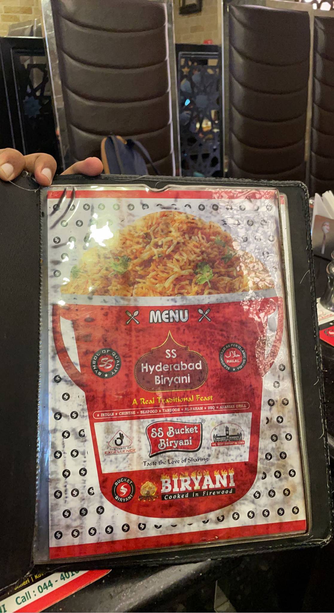 Menu at SS Hyderabad Biryani, Chennai, 9