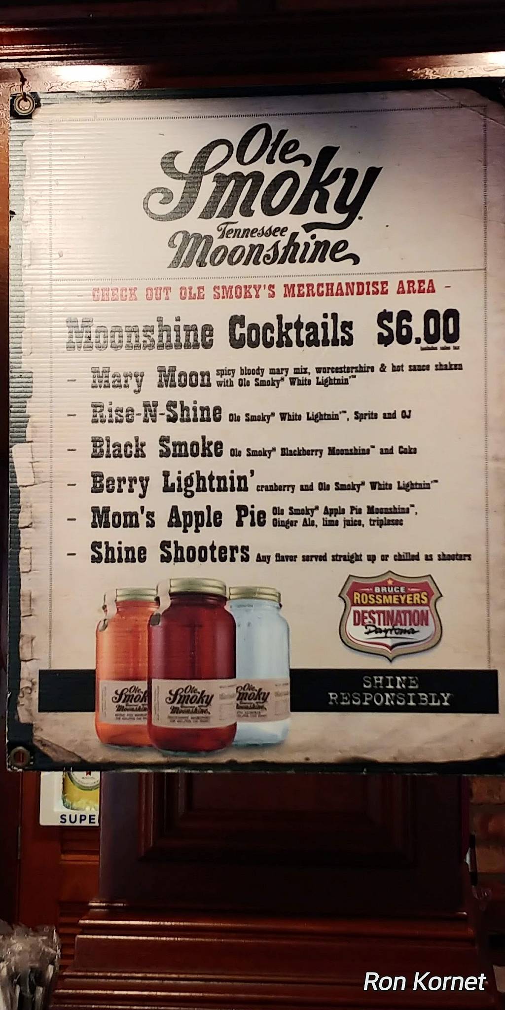 Menu at Saints & Sinners Pub, Ormond Beach