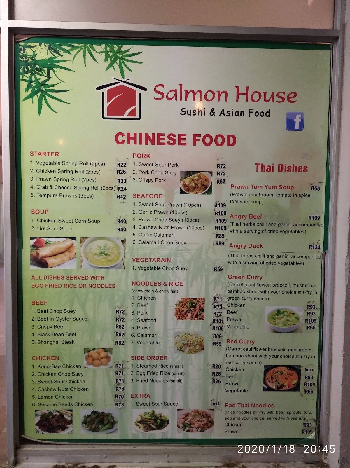 Menu at Salmon House, Goedemoed,Durbanville restaurant, Cape Town, 20 ...