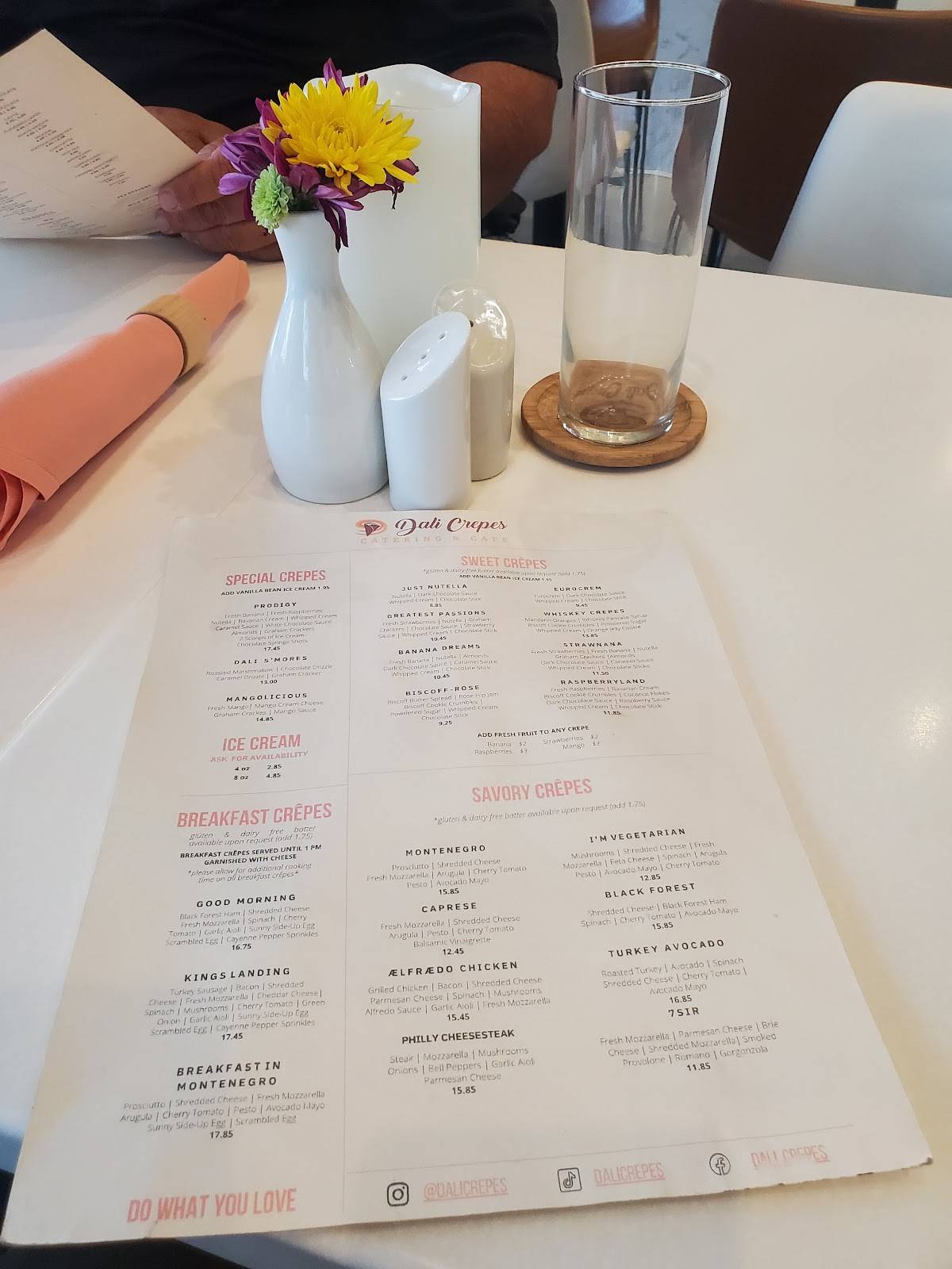 Menu at Dali Crepes Catering & Cafe, South Salt Lake