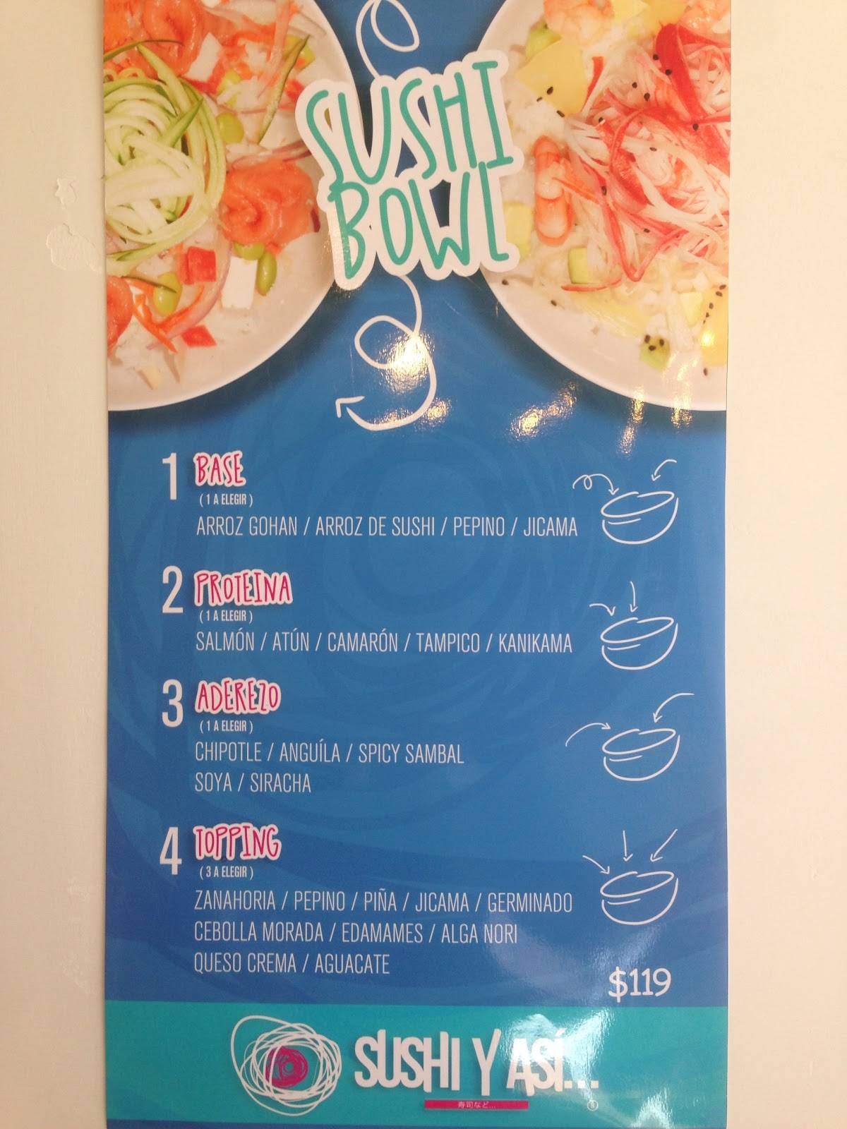 Carta del restaurante Sushi y Así Rufino Tamayo, Saltillo, Blvrd Rufino ...