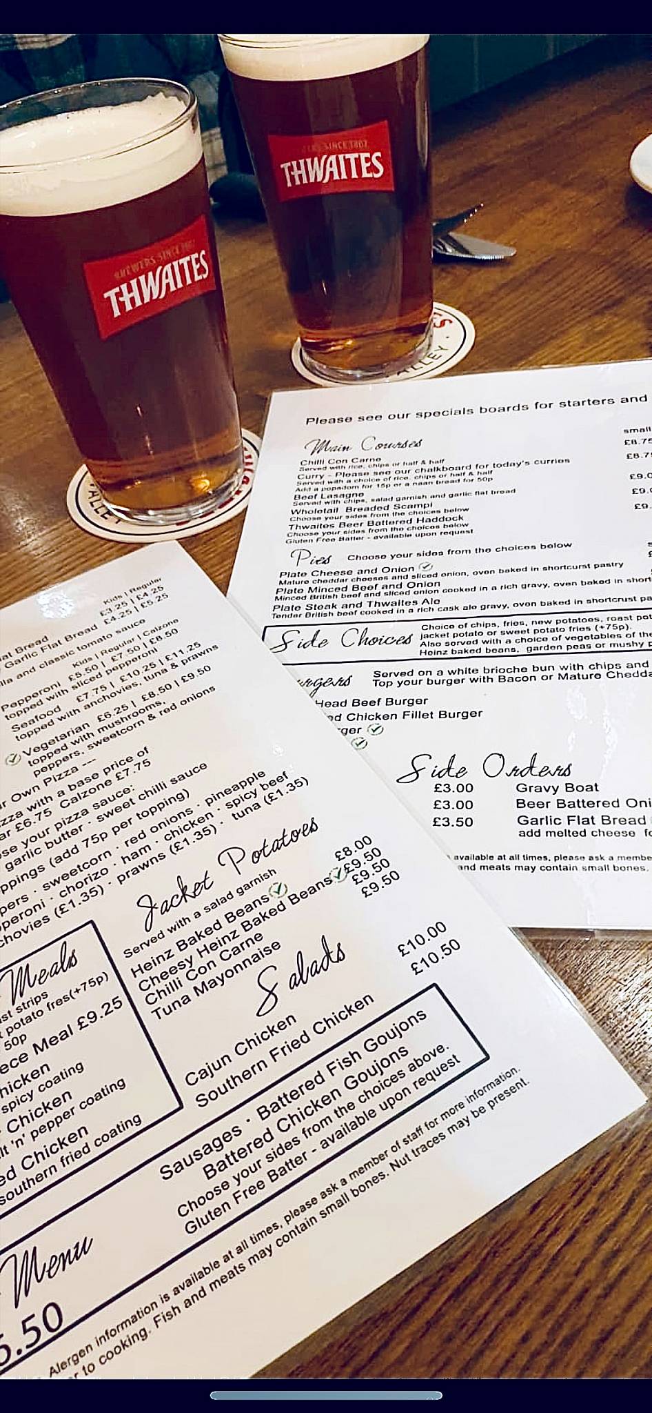 Menu at The Nabs Head pub & bar, Samlesbury