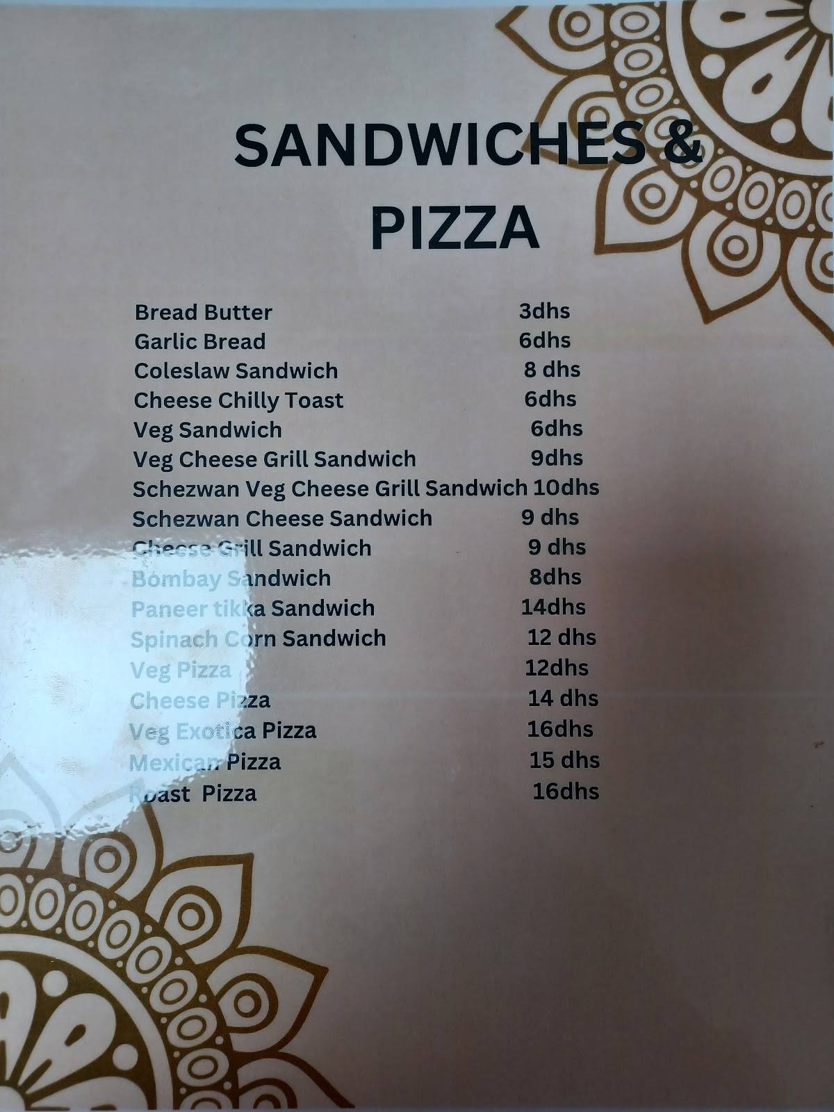 Menu at Gangotri Cafeteria Pure Veg (New management), Sharjah