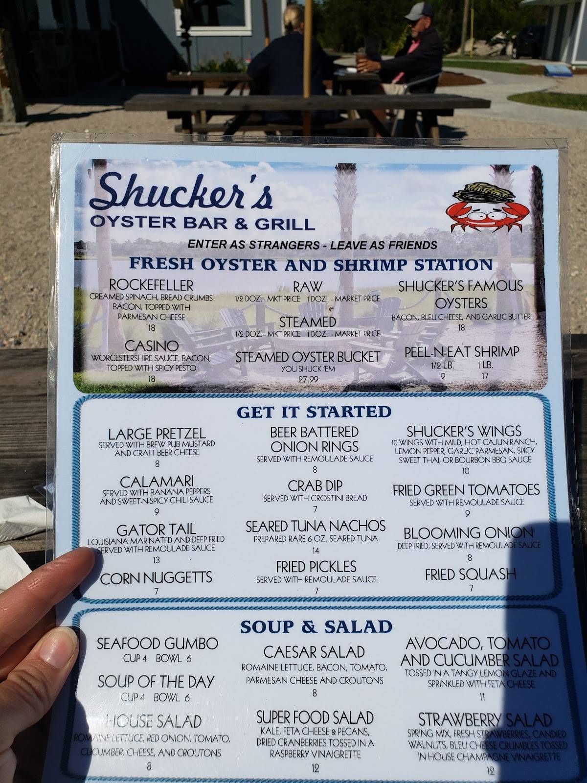 Menu at Shucker's Oyster Bar & Grill, Jacksonville, Wade's Pl