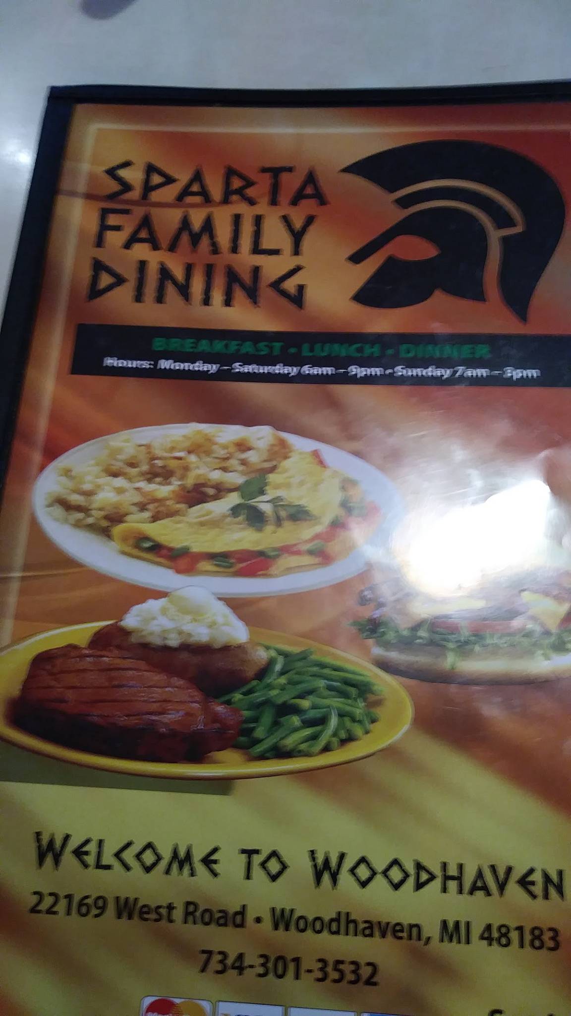 Menu at Sparta Family Dining restaurant, Woodhaven