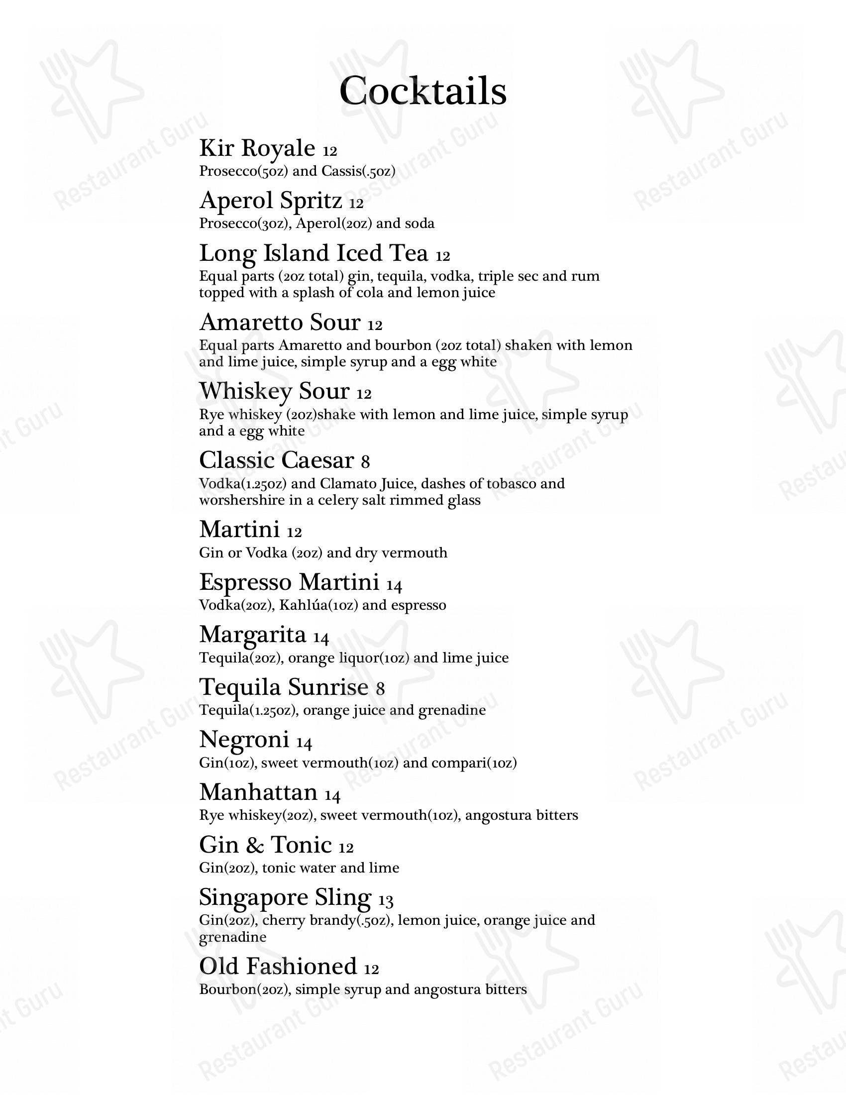 Menu at Steven's Bar-B-Q Restaurant, Markdale