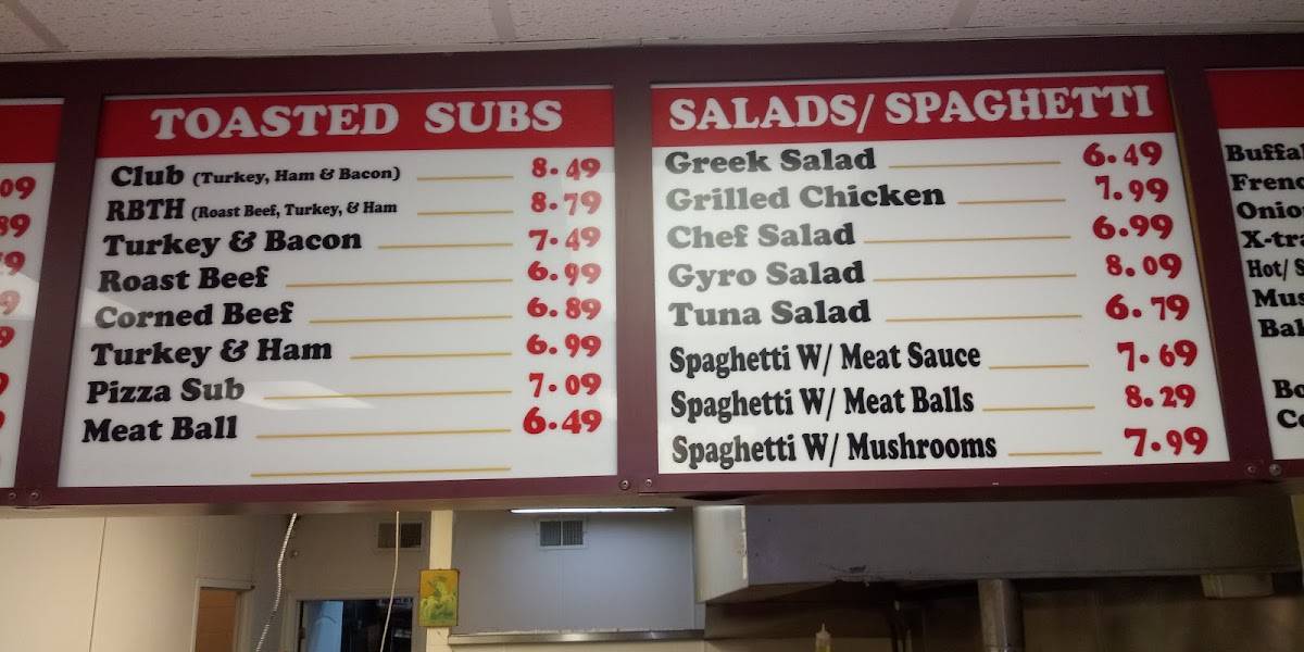 Menu at Sub Central restaurant, Richmond, Midlothian Tpke