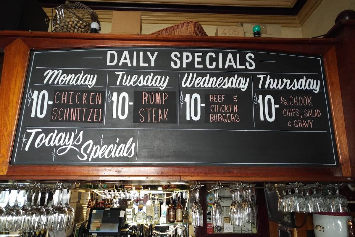 Menu at Shakespeare Hotel pub & bar, Surry Hills