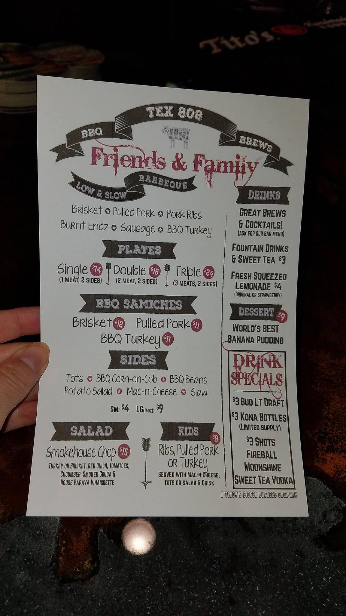 Menu at TEX 808 BBQ + Brews Hawaii Kai, Honolulu, 377 Keahole St Ste C1-A