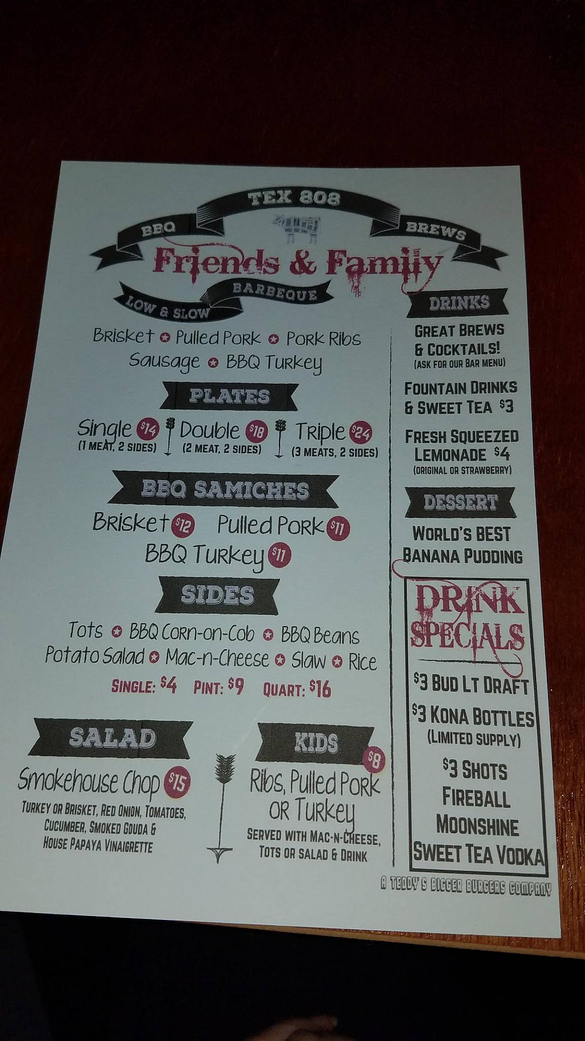 Menu at TEX 808 BBQ + Brews Hawaii Kai, Honolulu, 377 Keahole St Ste C1-A