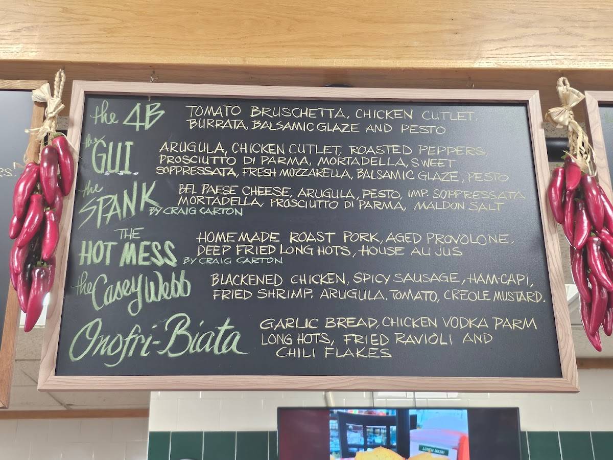 Menu at Taliercio's Ultimate Gourmet restaurant, Red Bank