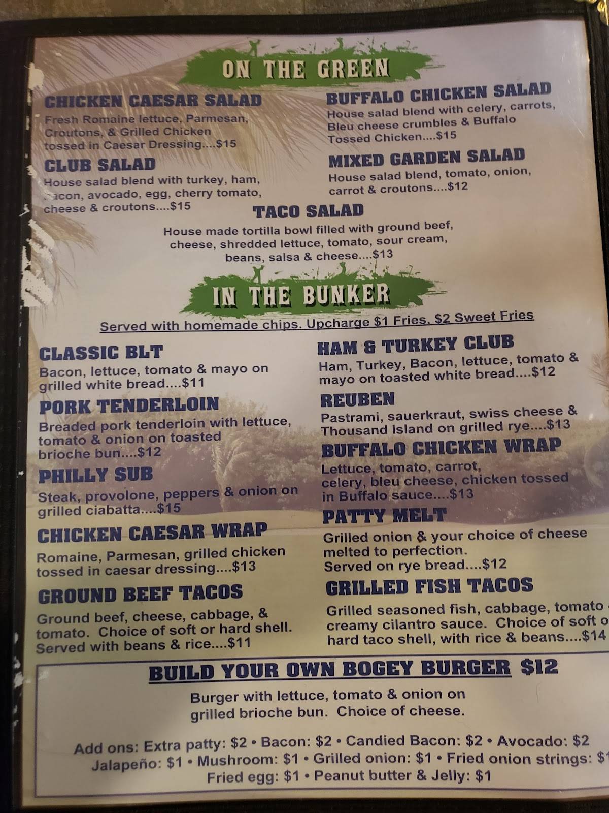 Menu at Tap Inn Restaurant and Bar, Arizona City