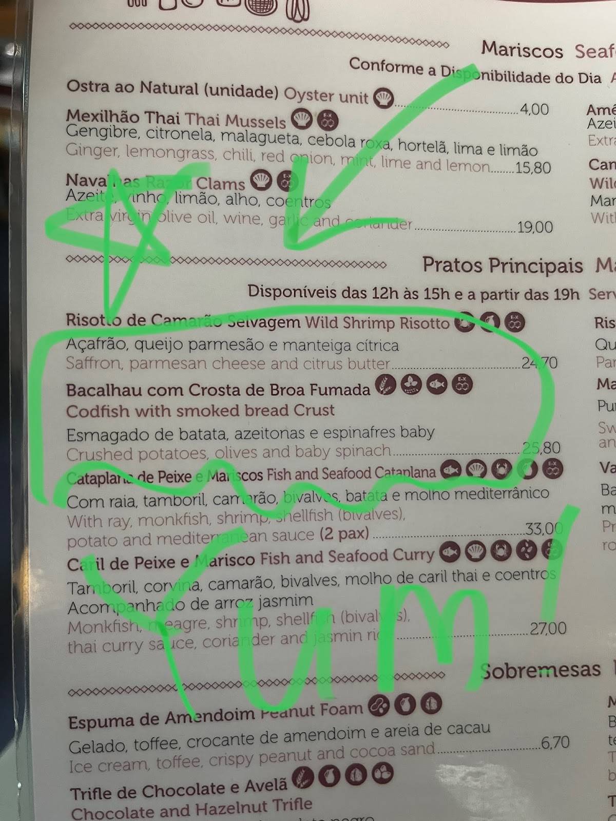 Menu at Tapabento S.Bento restaurant, Porto