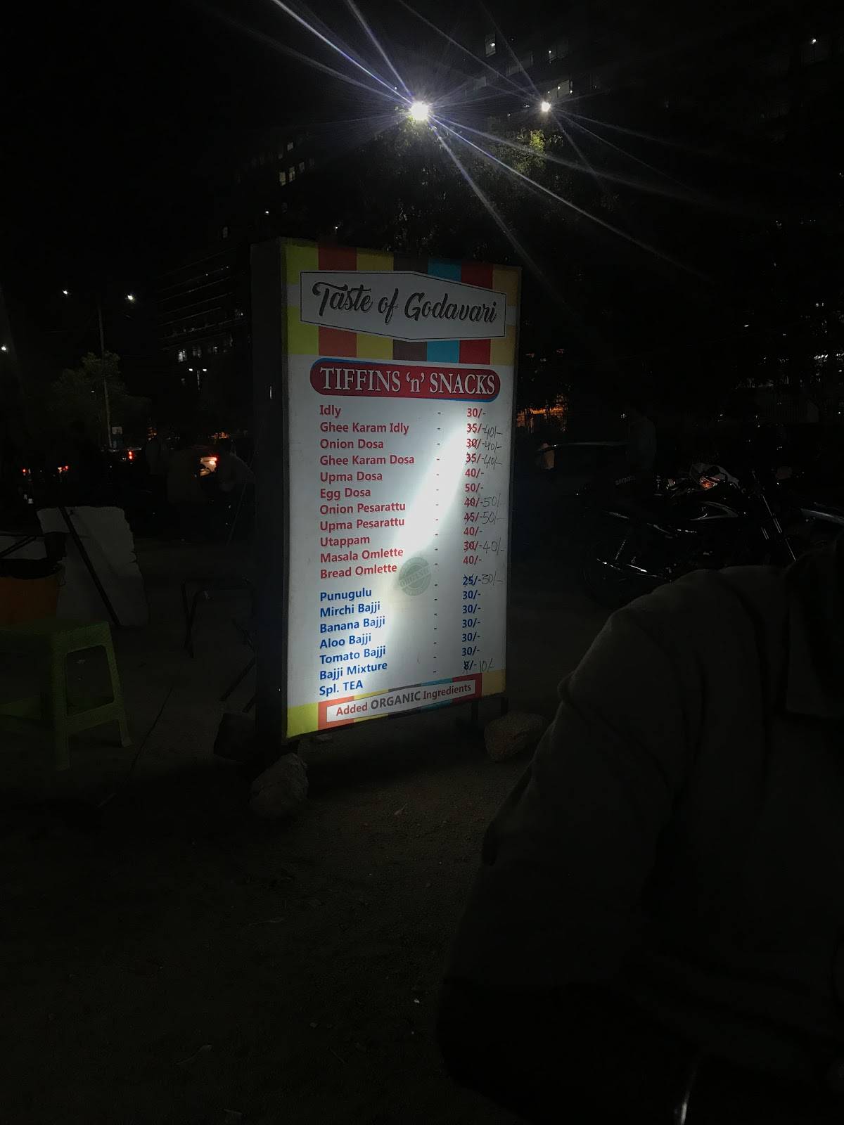 Menu at Taste of Godavari, Hyderabad