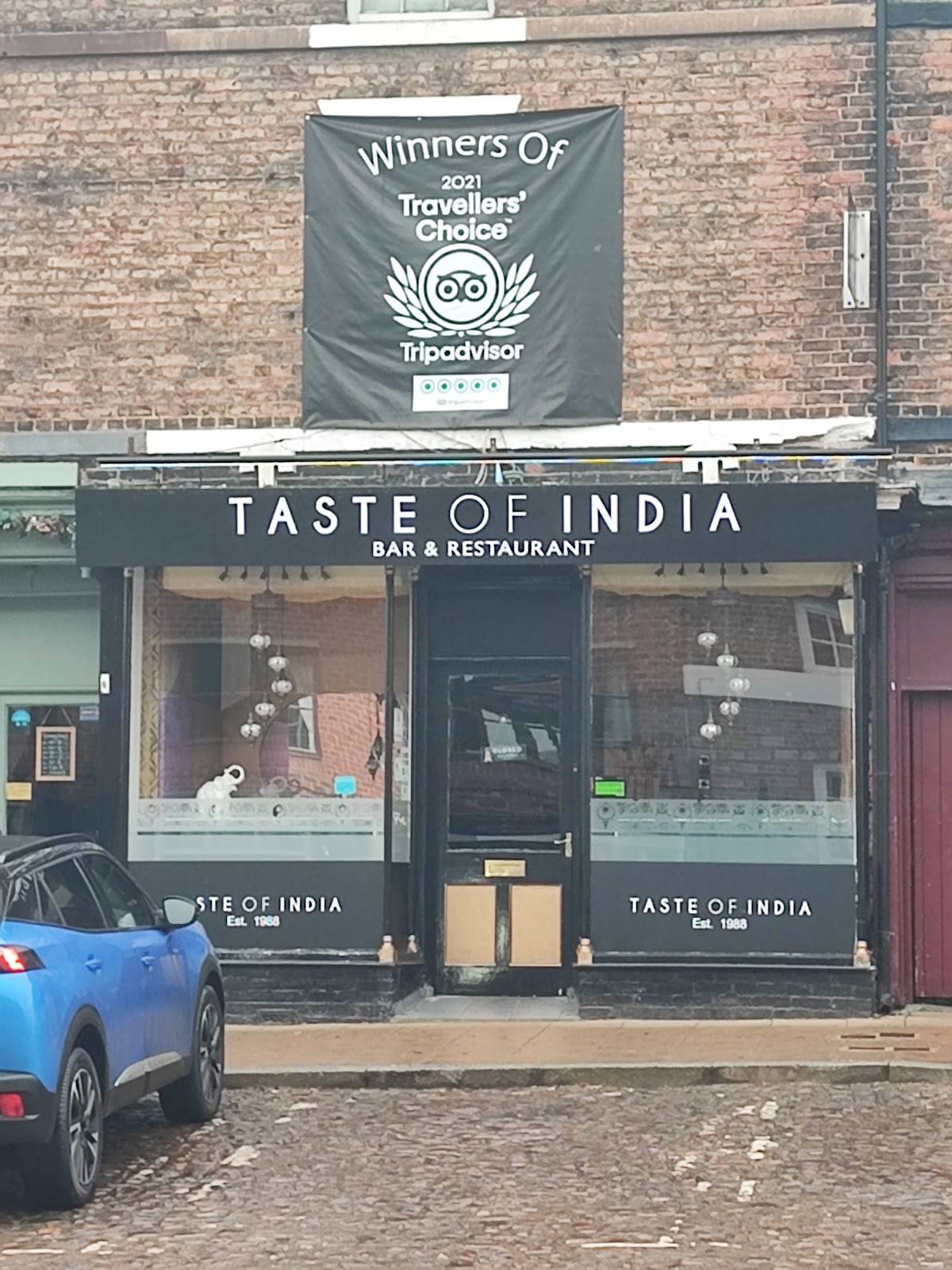 Menu at Taste of India restaurant, Bedale