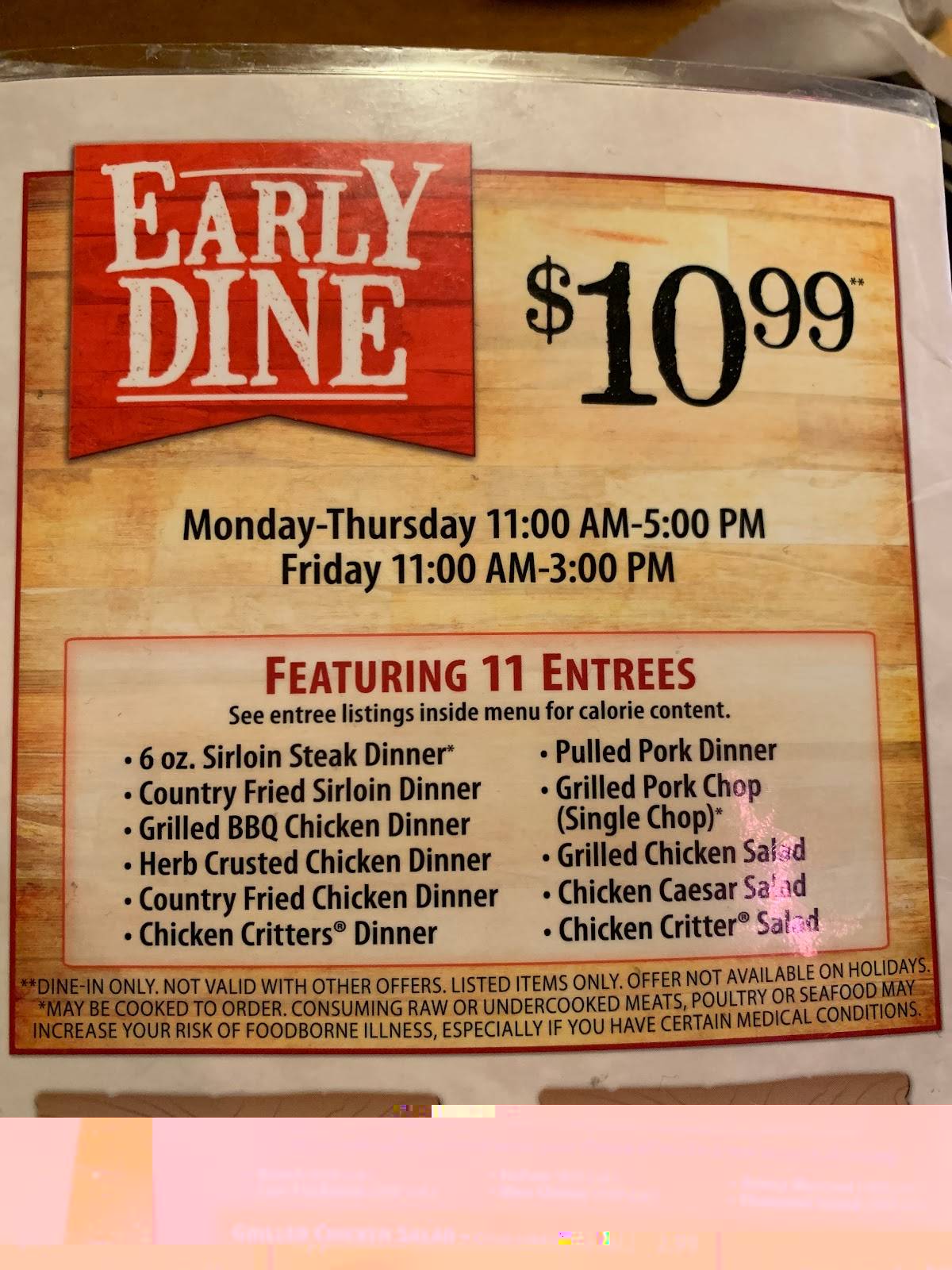 Menu at Texas Roadhouse BBQ, Macon