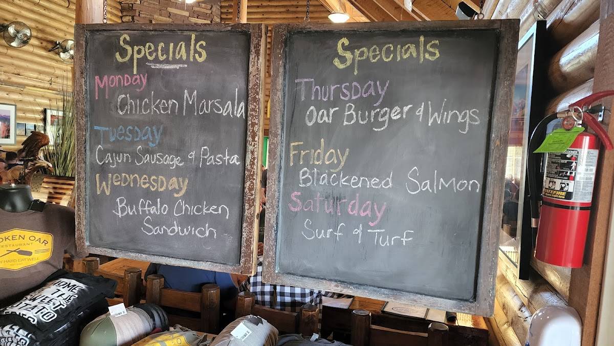 Menu at The Broken Oar pub & bar, Moab