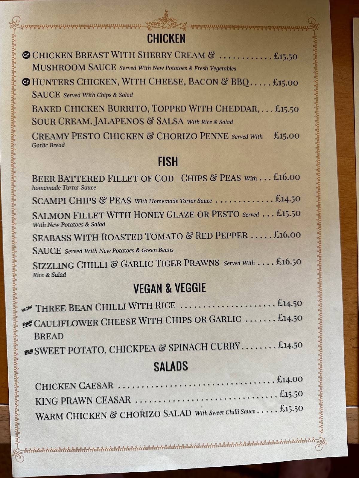 Menu at The Butt Of Sherry pub & bar, Hythe