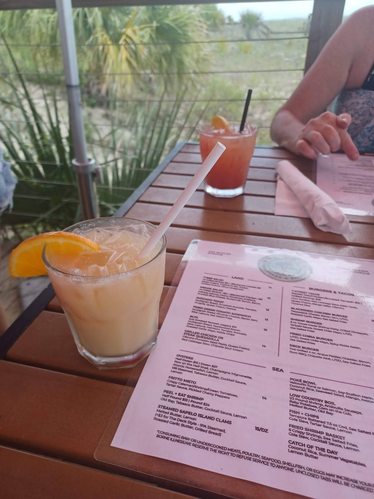 Menu at The Deck Beach Bar and Kitchen, Tybee Island