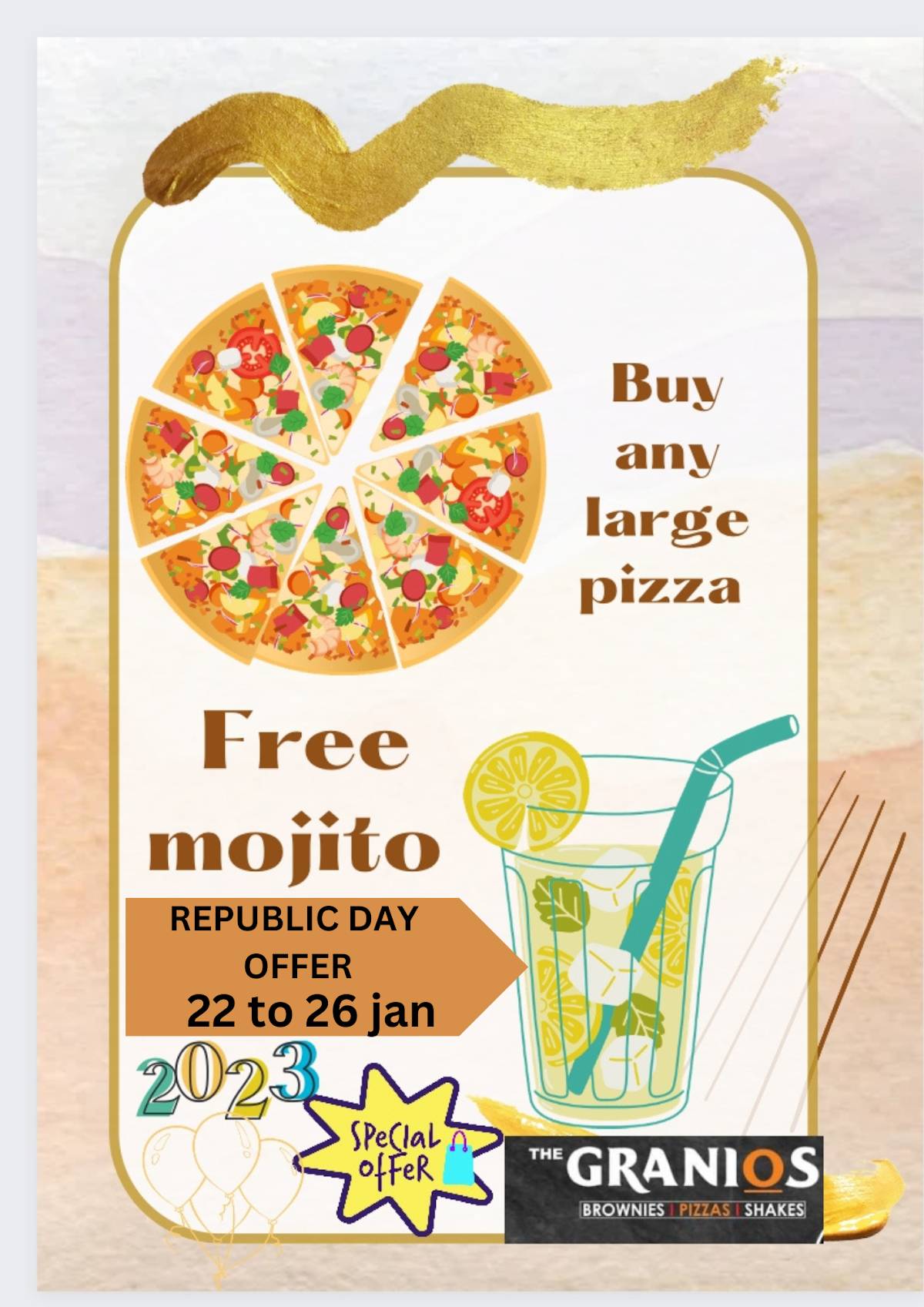 Menu at The Granios Miyapur, Hyderabad