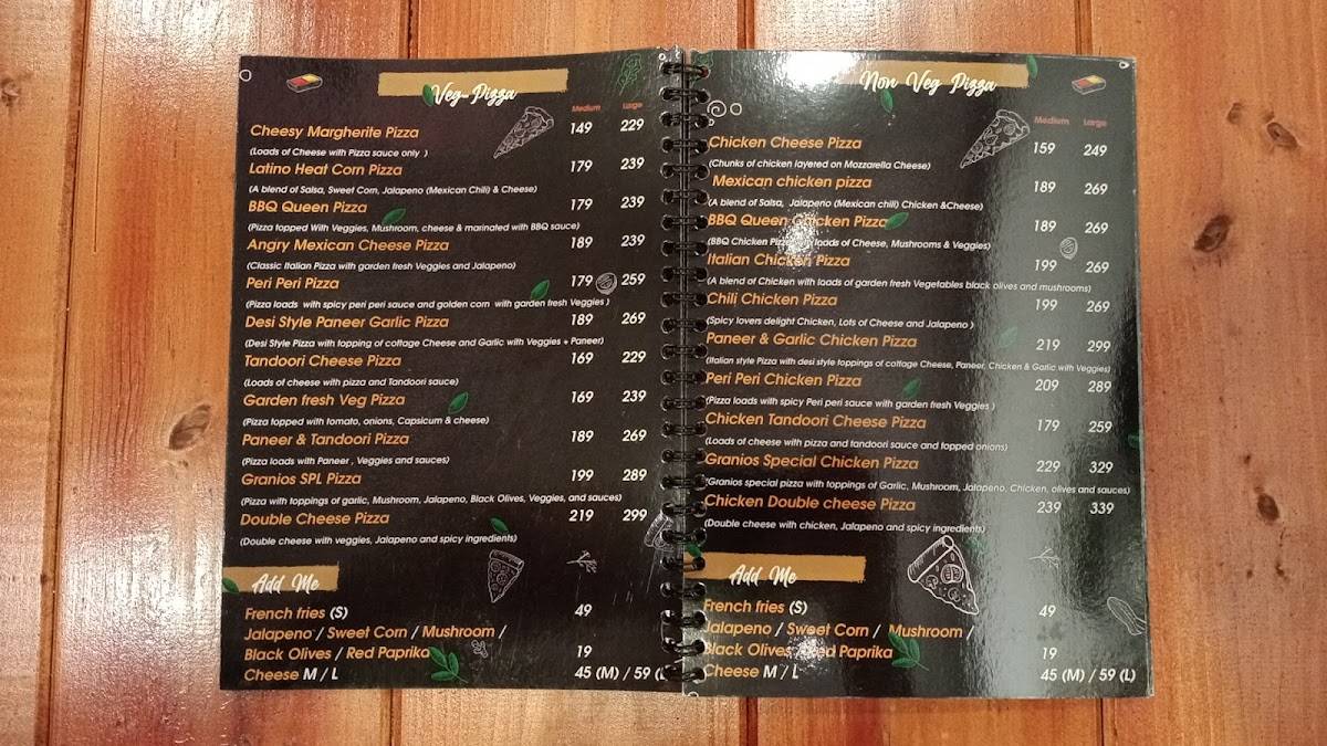 Menu at The Granios Miyapur, Hyderabad