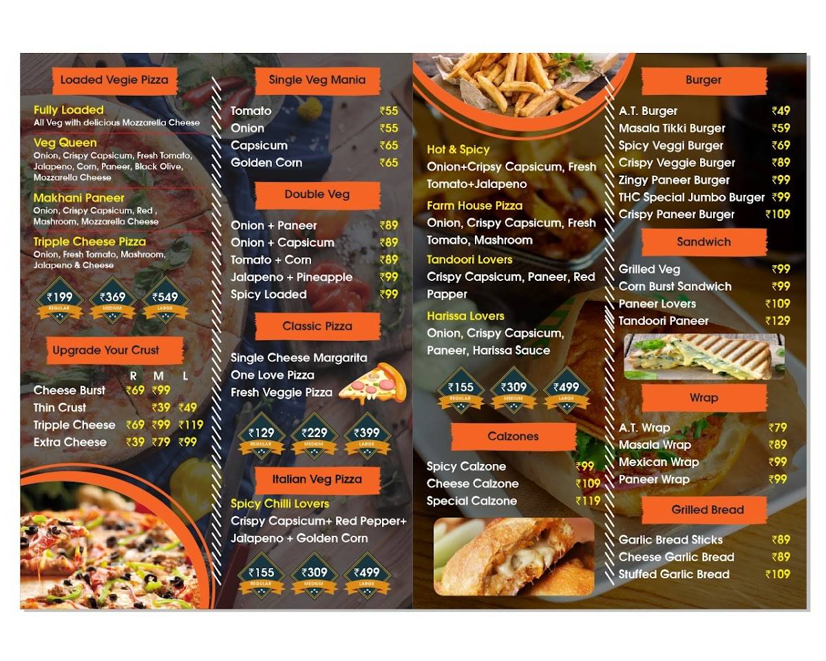 Menu at The hideout cafe, Pithoragarh