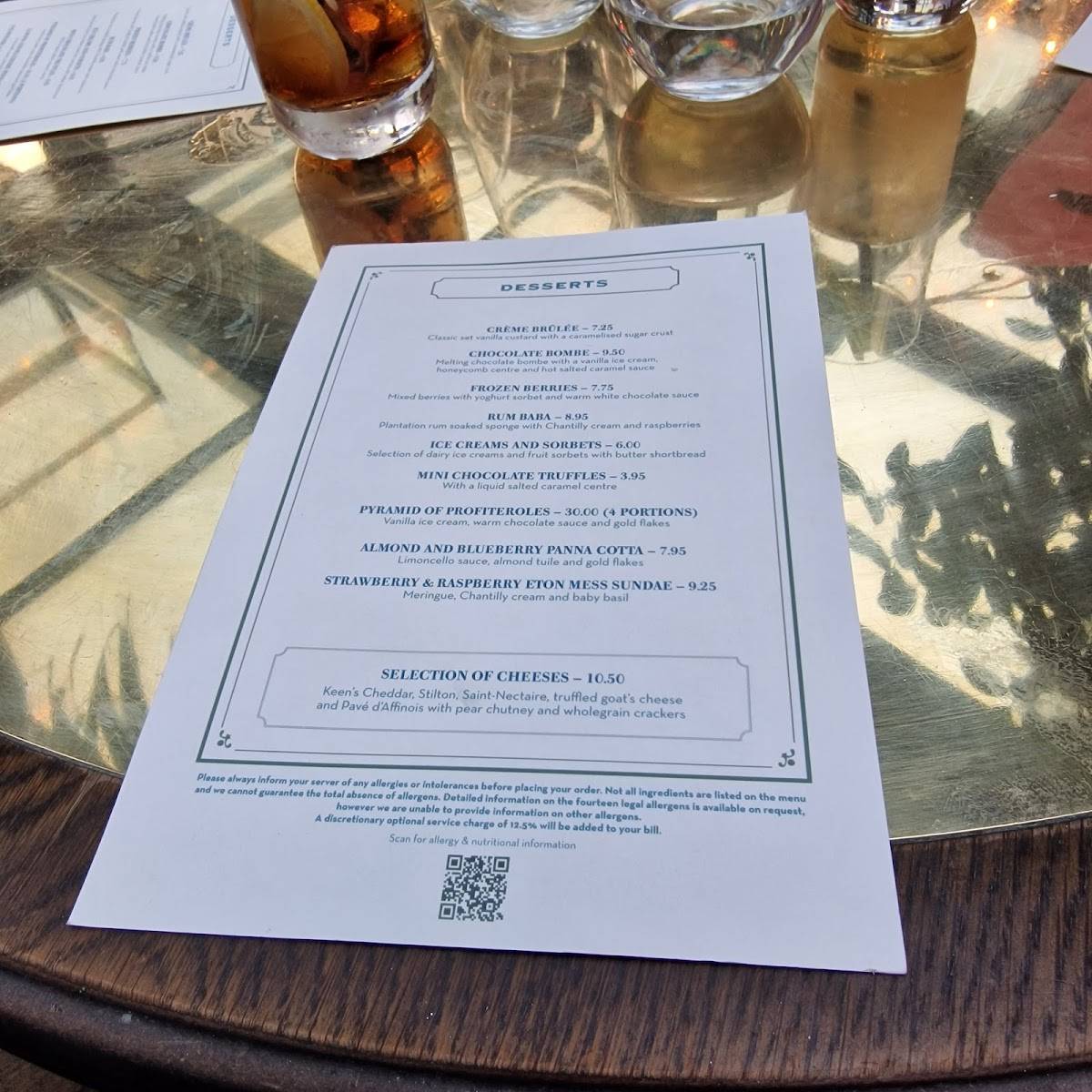 Menu at The Ivy Spinningfields Manchester restaurant, Manchester