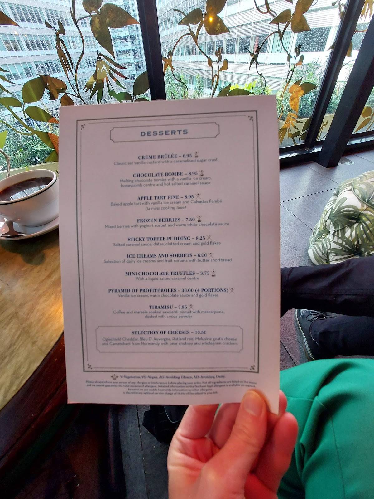 Menu at The Ivy Spinningfields Manchester restaurant, Manchester