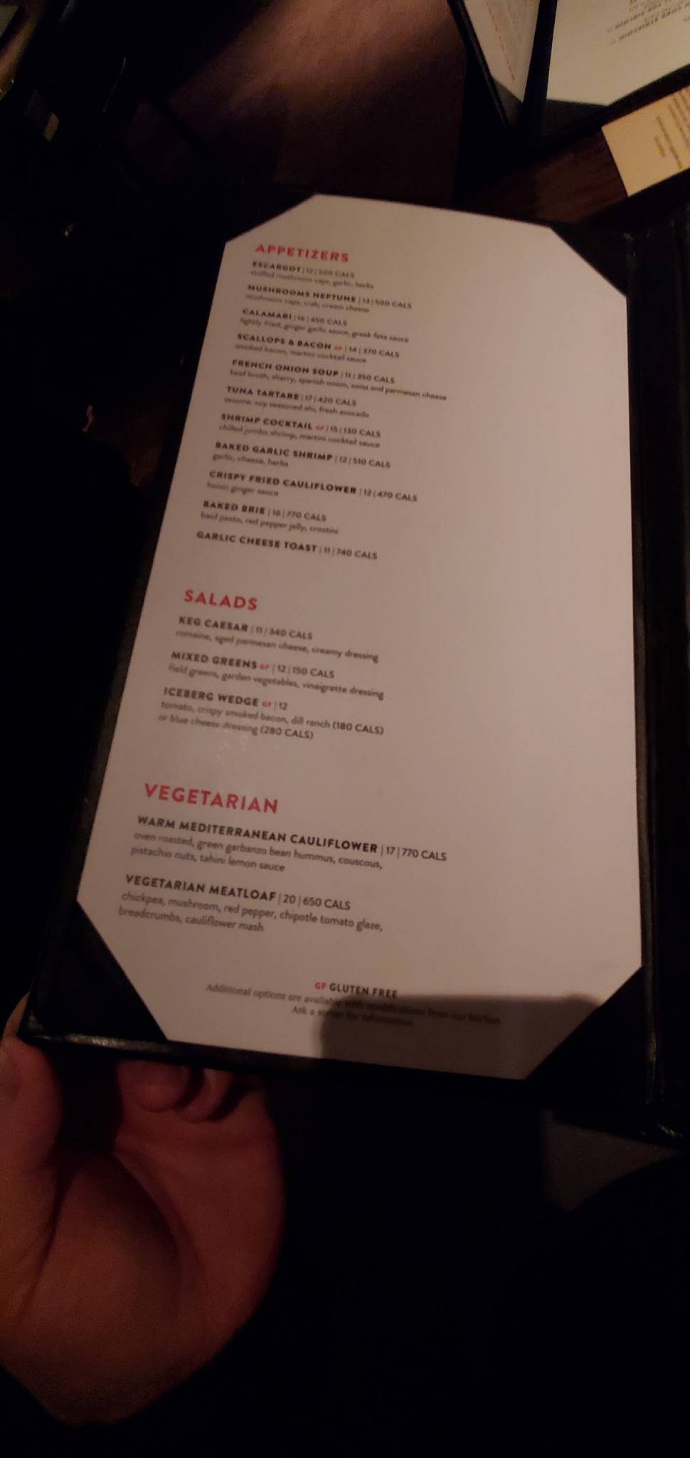 Menu at The Keg Steakhouse + Bar - Waterloo, Waterloo