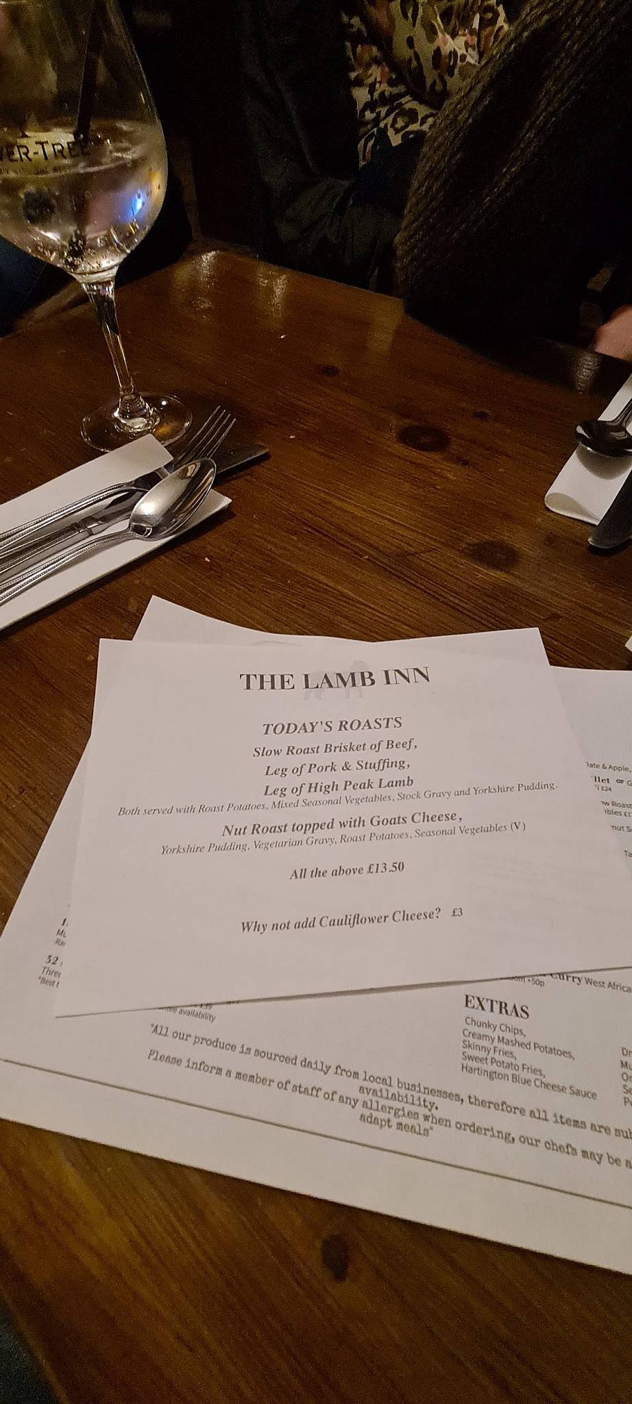 Menu at The Lamb Inn pub & bar, Hayfield, Hayfield Rd