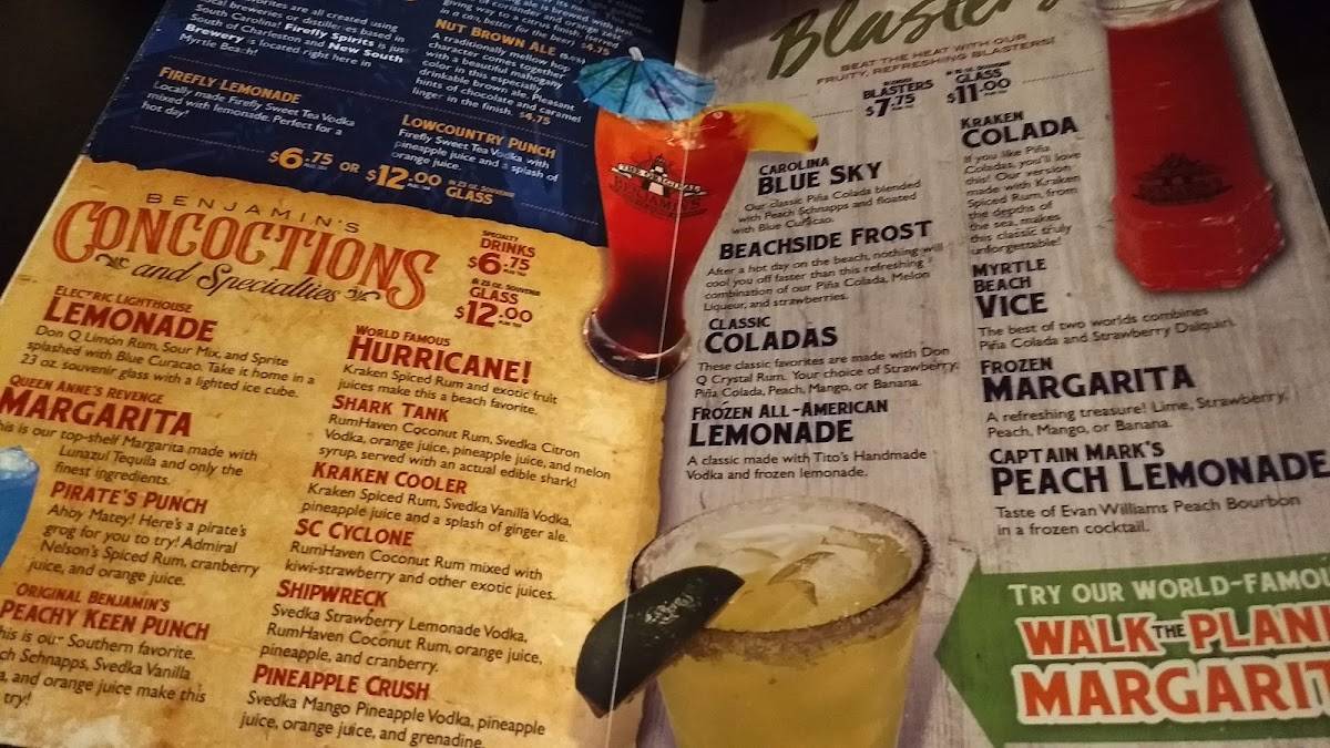 Menu at The Original Benjamin's Calabash Seafood restaurant, Myrtle ...