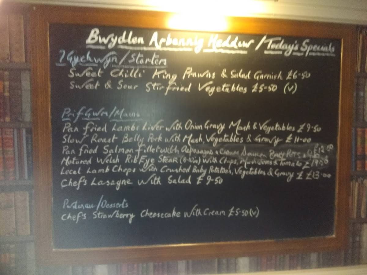 Menu at The Panton Arms pub & bar, Pentraeth