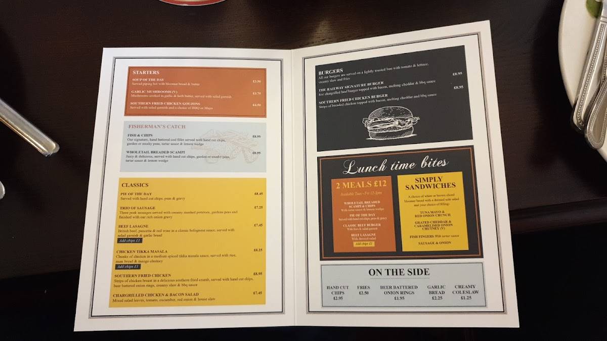 Menu at The Railway Pub Marsden, Marsden