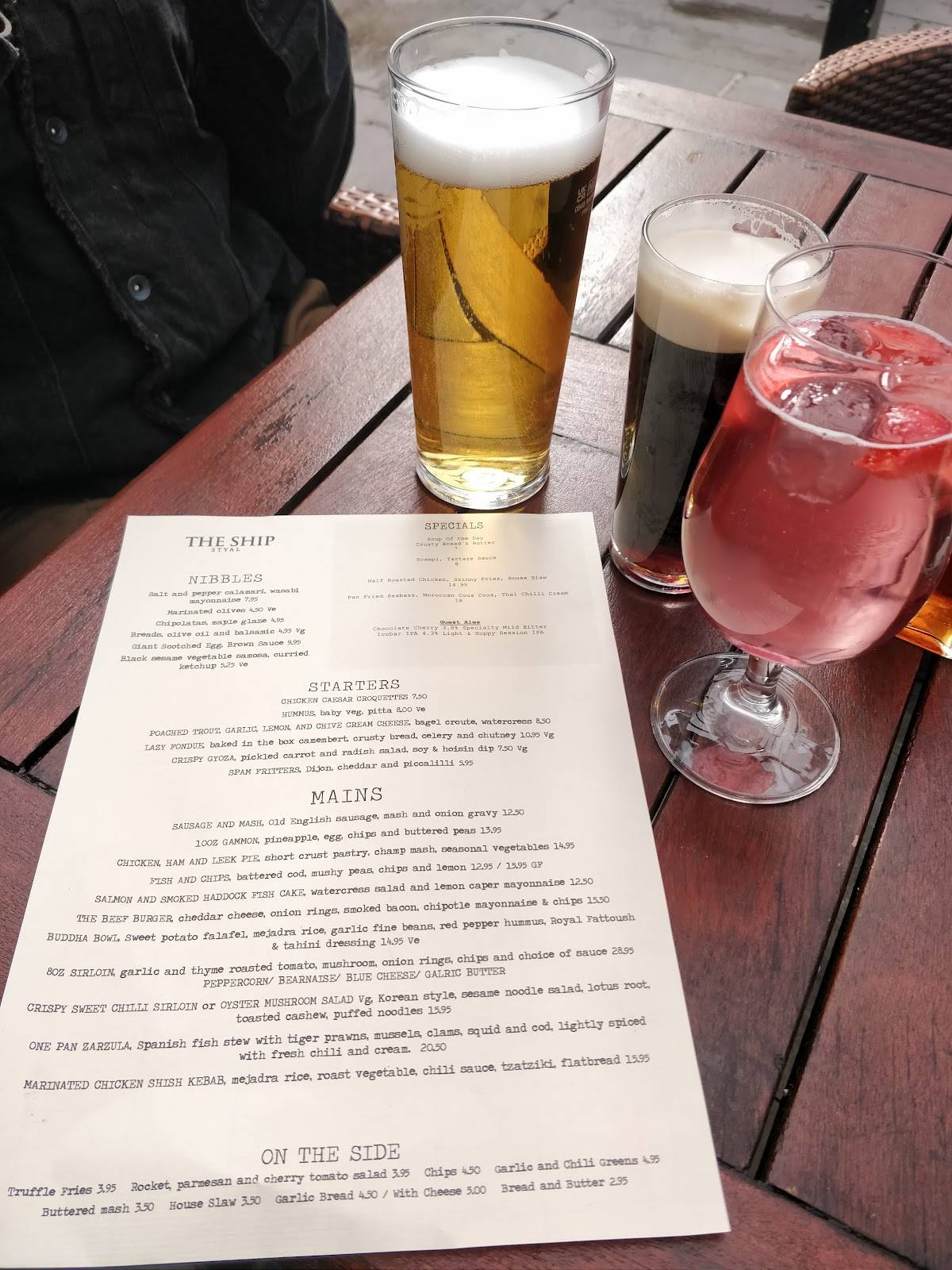 Menu at The Ship Styal pub & bar, Styal, Altrincham Rd