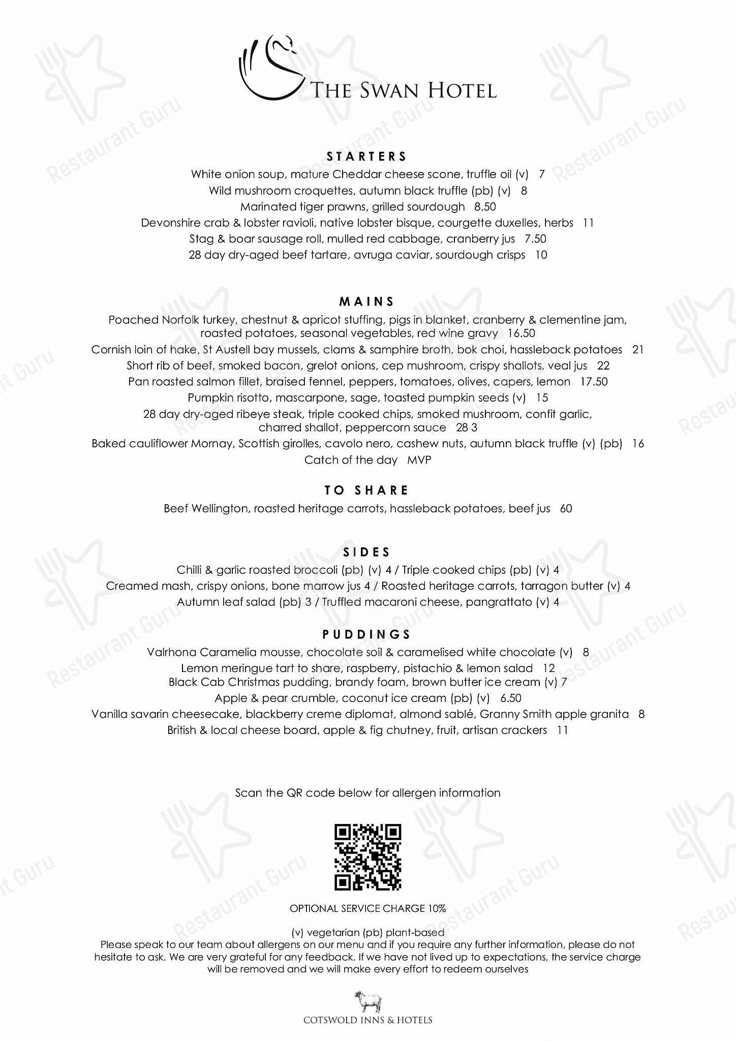 Menu at The Gallery Restaurant, Bibury