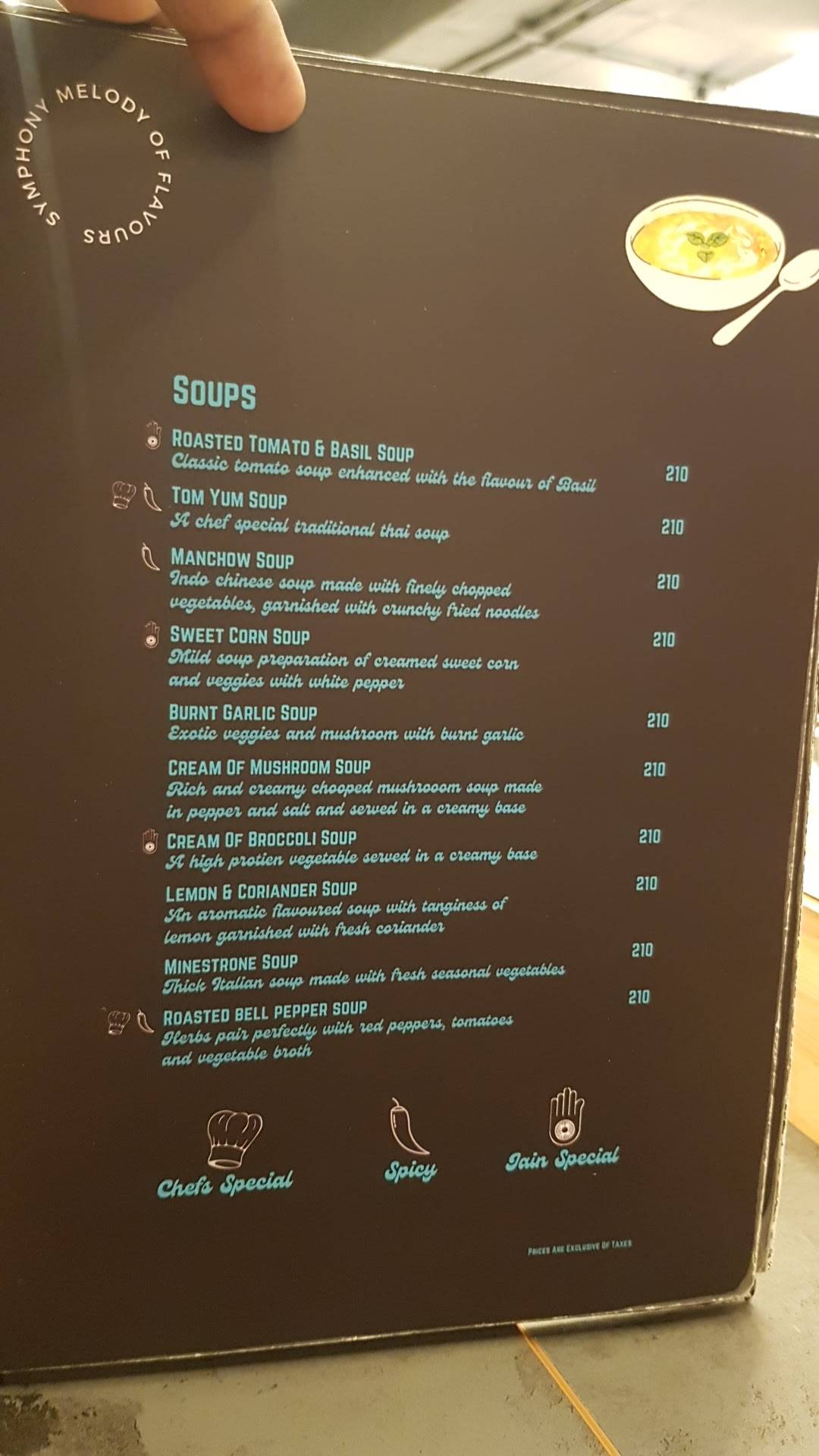 Menu at The Symphony - Restaurant, Hyderabad