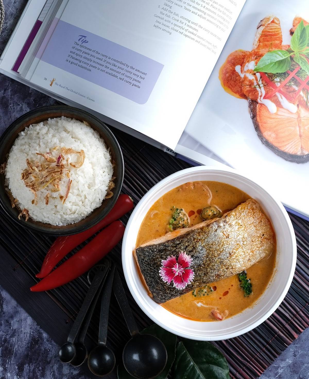 Menu at The Thai Orchid restaurant, Springwood, Pacific Hwy
