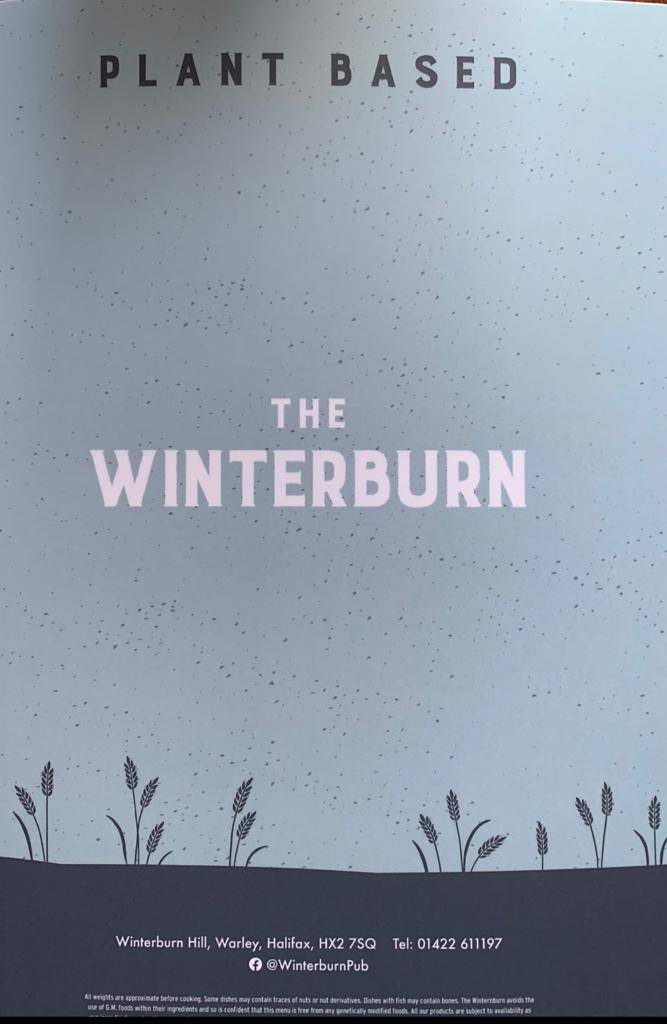 Menu at The Winterburn pub & bar, Halifax