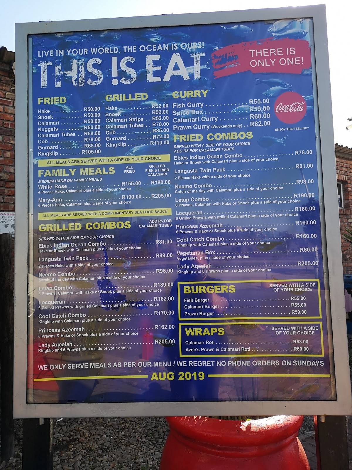 Menu at This Is Eat restaurant, Port Elizabeth