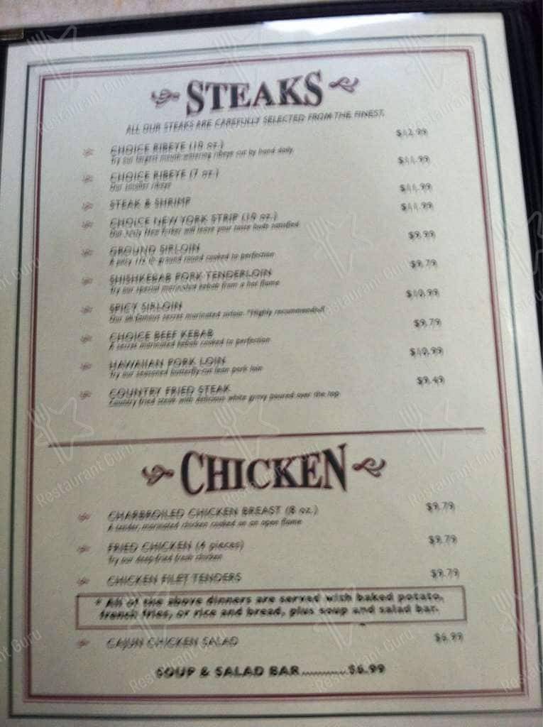 Menu at Tom's Pizza And Steak House pizzeria, Paris