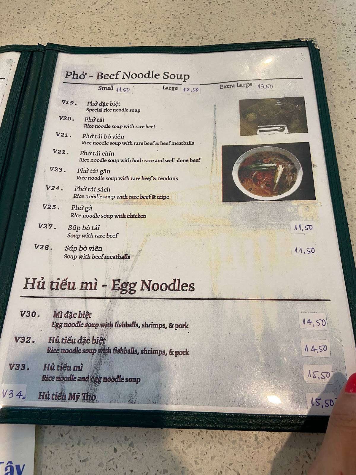 Menu at Pho Cuu Long Mien Tay restaurant, Toronto, Jane St