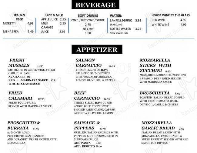 Menu at Two Brothers Pizzeria & Restaurant, Kendall West