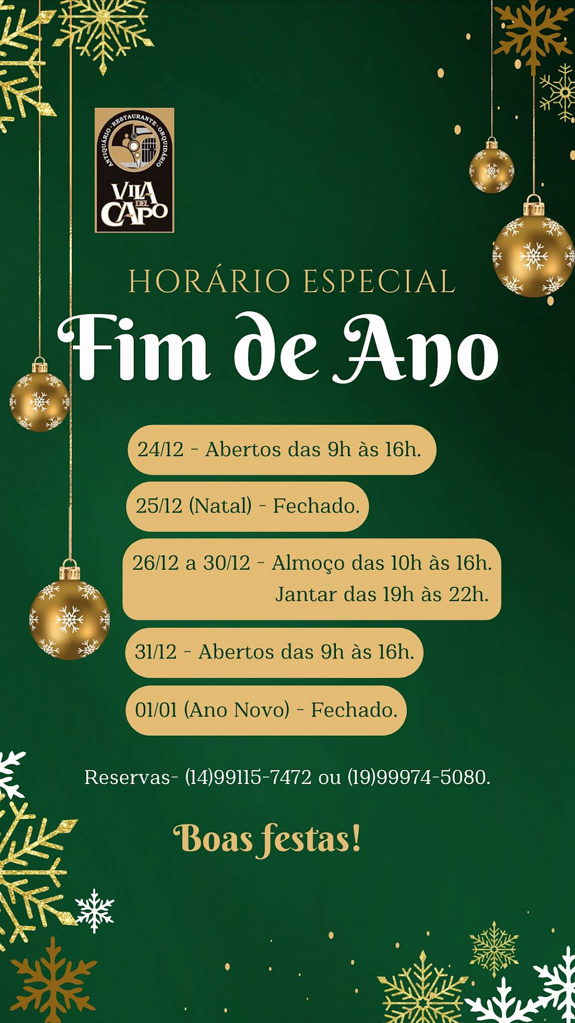 Menu em Vila Del Capo - Restaurante e Antiquário, Brasil