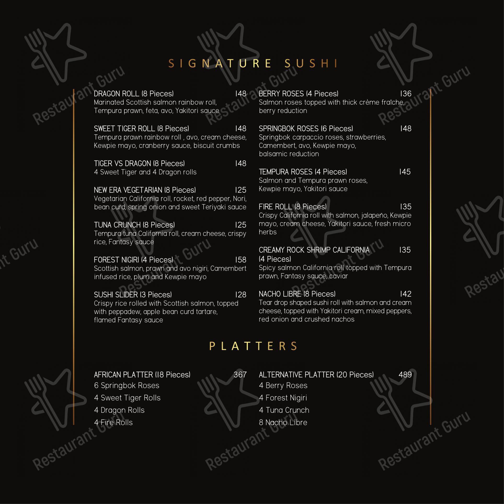Menu at Villa Bianca Mediterranean Cuisine & Sushi restaurant, Kempton ...