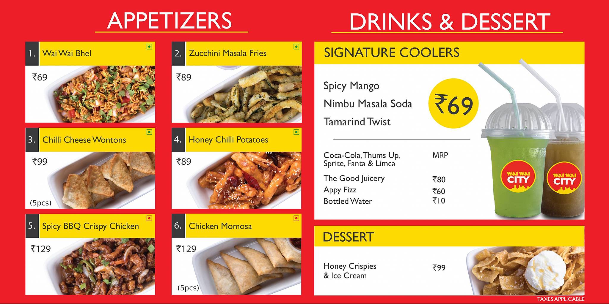 Menu at WAI WAI CITY, Tamilnadu & Pondicherry, Chennai