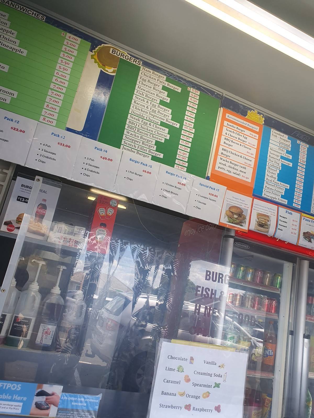 Menu at Wacko Burger Bar, Hamilton, 357 Te Rapa Rd