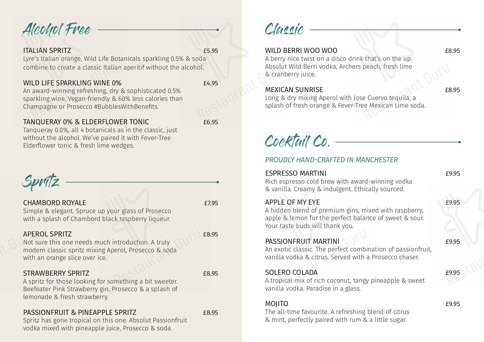 Menu at Waggon & Horses, Eaton pub & bar, Congleton, Manchester Rd